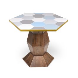 Hex Tile Table| parlour range, B seated Bespoke, tile table, timber table