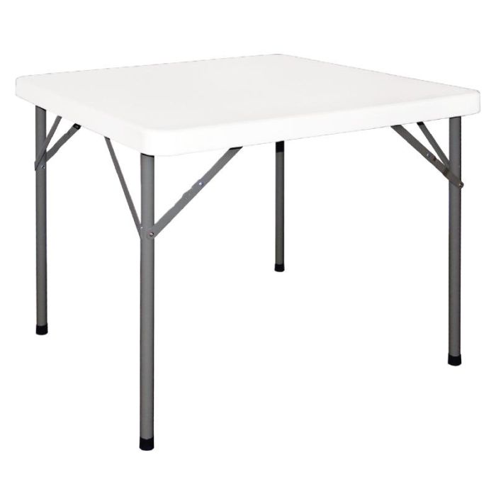 Square Blow Moulded Table 87cm | Trestle Table, Folding Table, Event ...